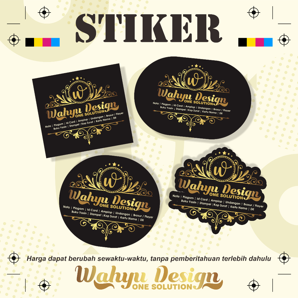 Jual STIKER CUSTOM - FREE CETAK - FREE DESIGN | Shopee Indonesia