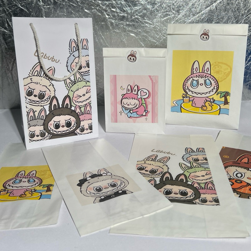 Jual Packaging Paperbag Amplop Putih motif Labubu aesthetic | Shopee ...
