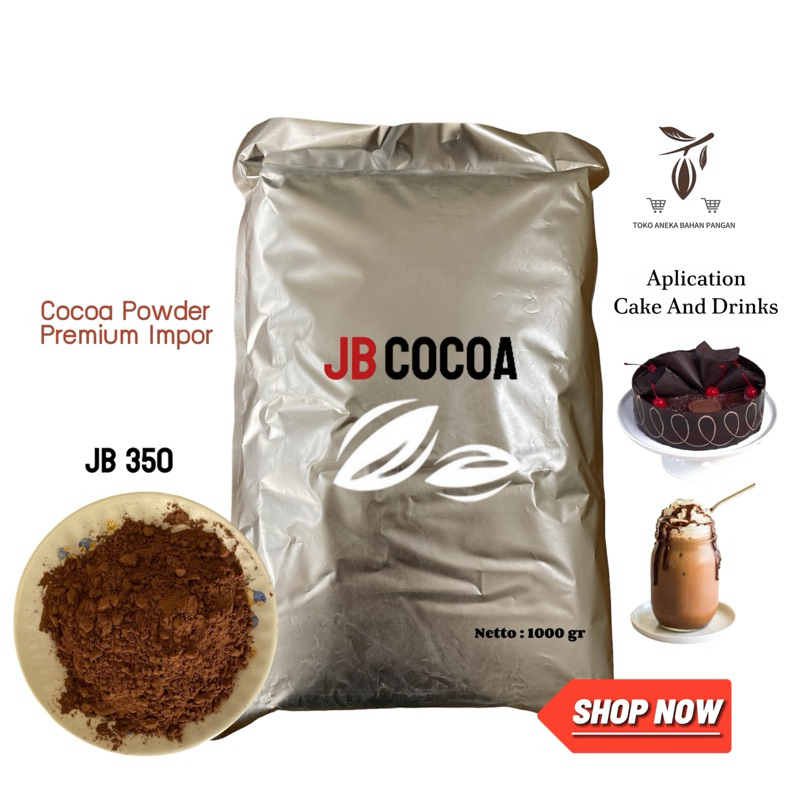 Jual Cokelat Bubuk JB COCOA POWDER 1000/500 gr JB 350 Kemasan Alu Pure ...
