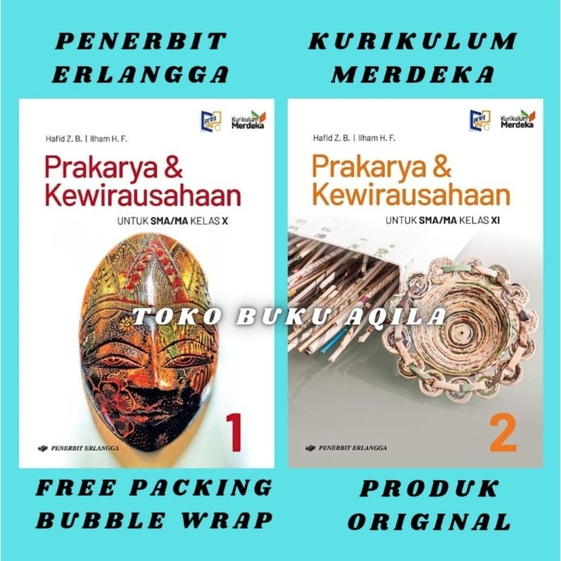 Jual Buku Prakarya dan Kewirausahaan Kelas 1 2 / 10 11 SMA Erlangga ...