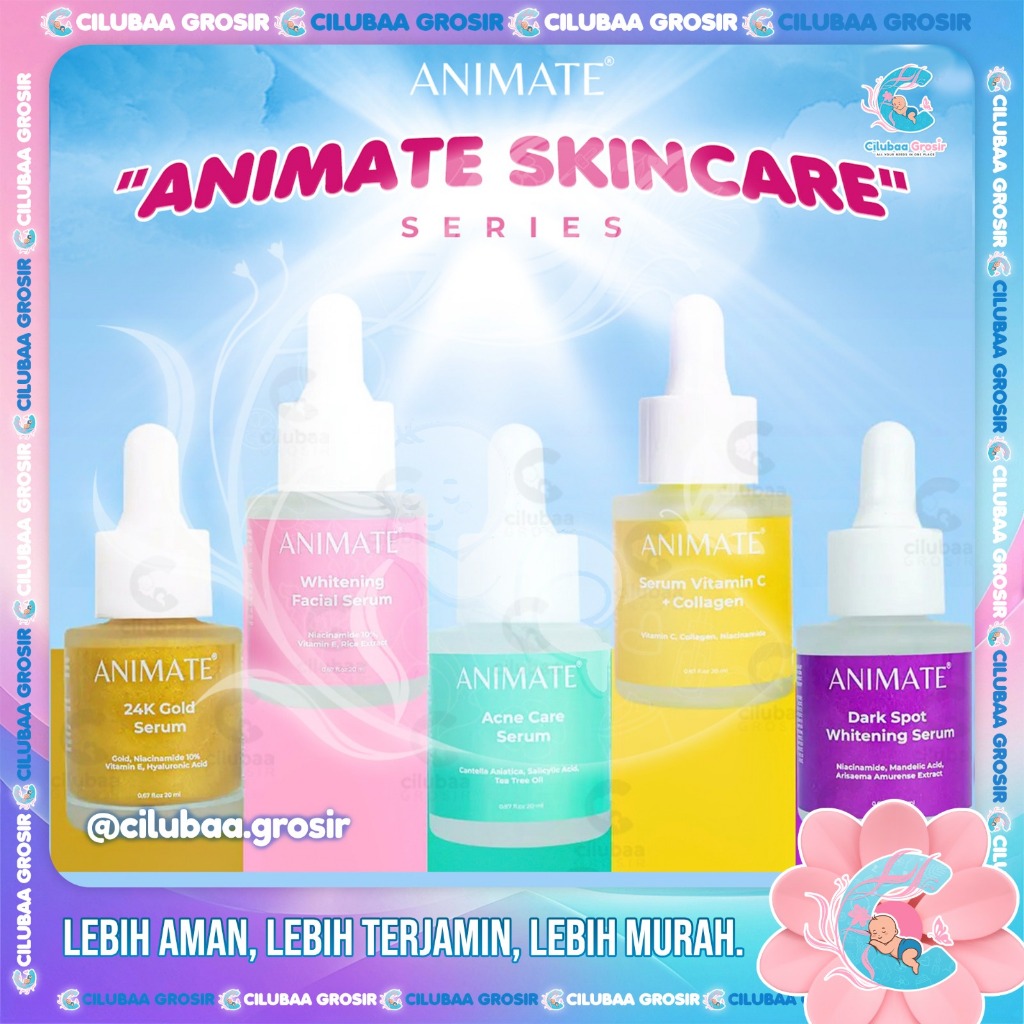 Jual ANIMATE Skincare Serum Series || Facial Essence Original BPOM ...