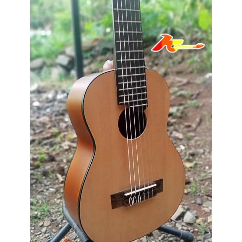 Jual Gitar mini akustik/gitar lele senar nylon 6 kayu top ciprus ...