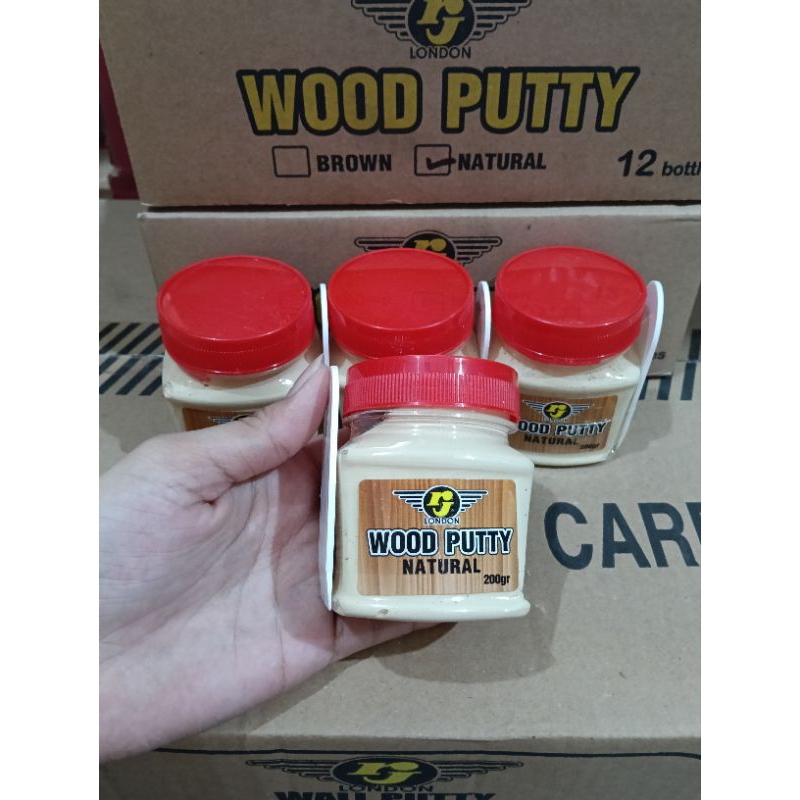 Jual RJ LONDON WOOD PUTTY NATURAL DEMPUL KAYU 200GR RJ LONDON WOOD ...