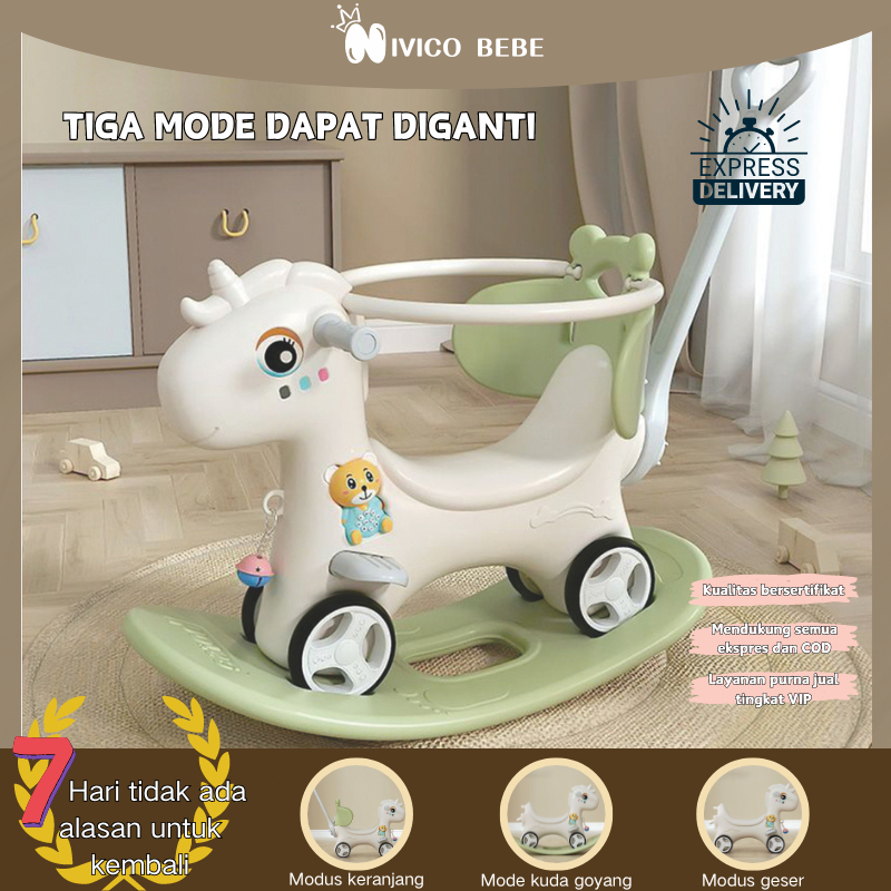 Jual NIVICO BEBE kereta Dorong Penunggang Kuda Goyang 3 In 1 Kuda ...