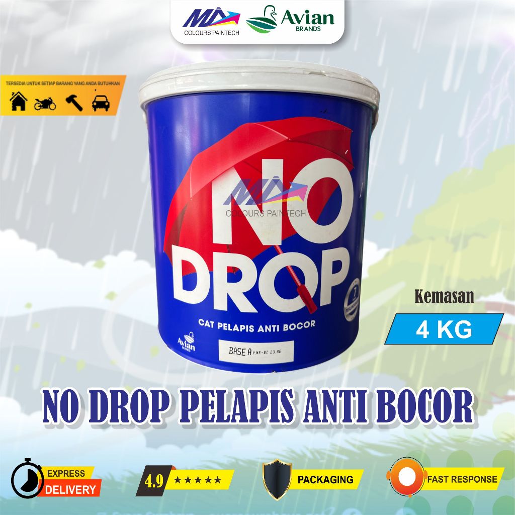 Jual AVIAN NO DROP CAT WATERPROFING , CAT ANTI BOCOR , KEMASAN 4 KG ...