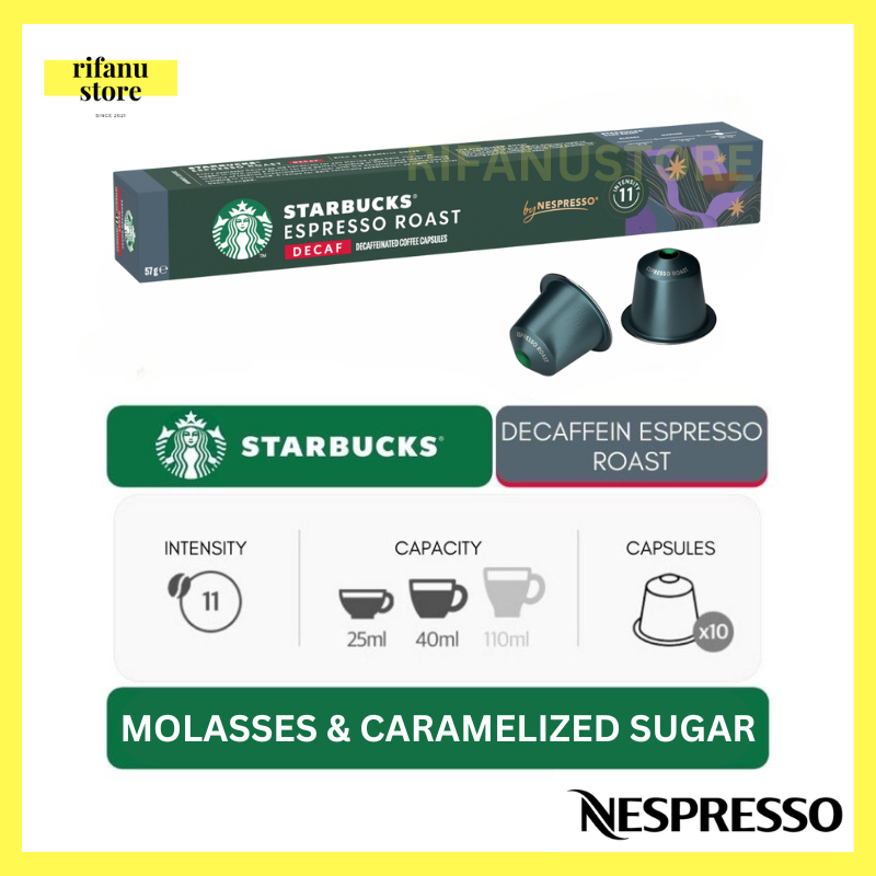 Jual Nespresso Starbucks Decaf Espresso Roast Coffee Capsule | Shopee ...