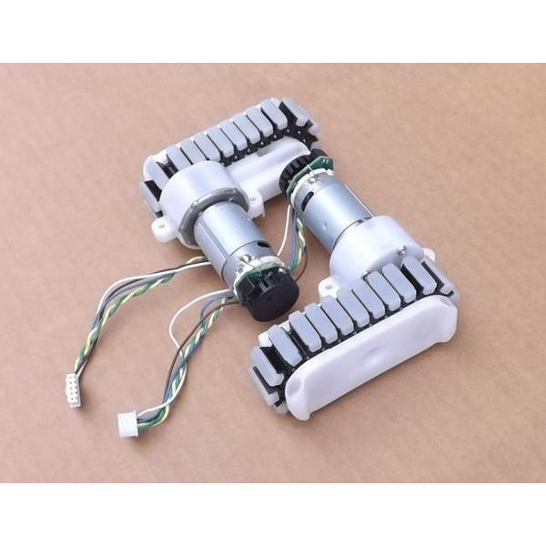 Jual DC 12V motor gearbox with rubber tank wheel + rotary encoder gear ...