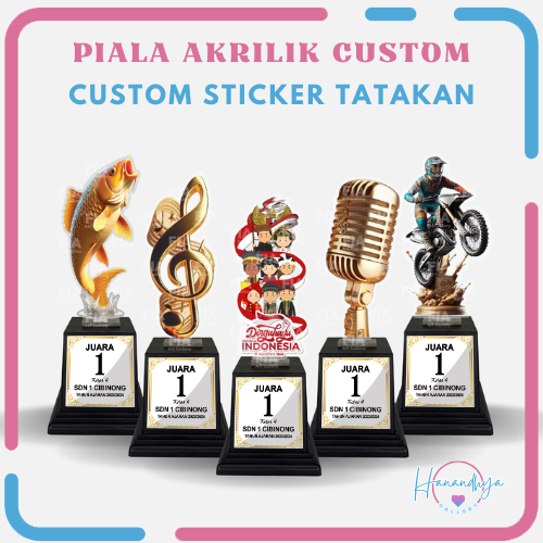 Jual Piala Akrilik Custom Sticker Tatakan Souvenir Hadiah Kemerdekaan ...