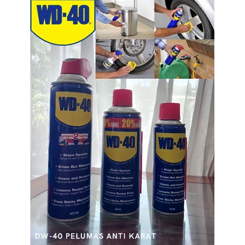 Jual WD 40 Cairan Pelumas Serbaguna WD Anti karat & Pembersih Lengket | Shopee Indonesia