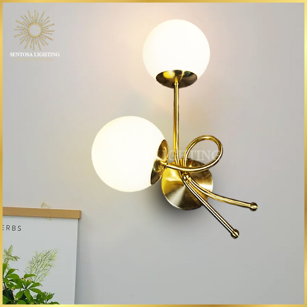 Jual Lampu dinding rumah motif nordic wall lamp tipe socket E27 bahan ...