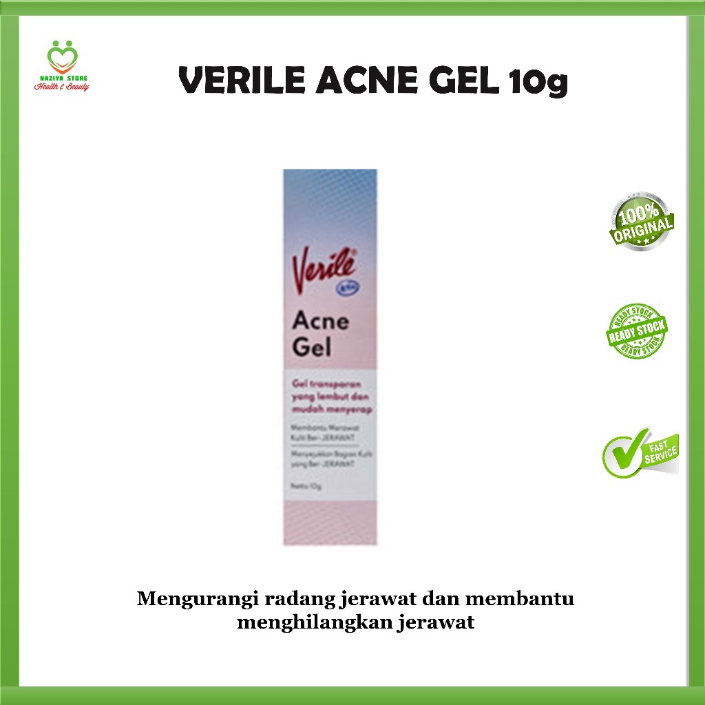 Jual VERILE ACNE GEL 10 Gr Gel Wajah Berjerawat Bekas jerawat,Obat ...