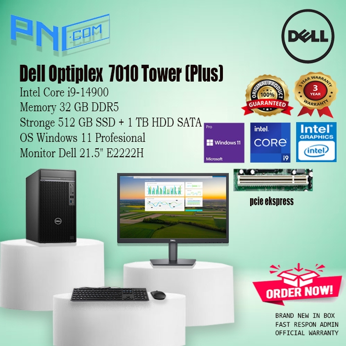 Jual Dell Optiplex 7010 MT Tower Plus i9-14900 32GB 512GB SSD + 1TB HDD ...