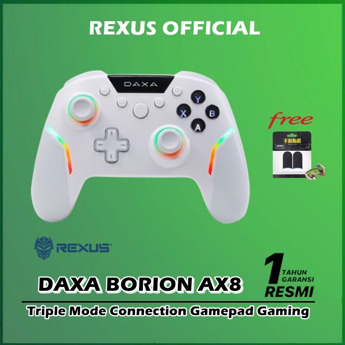 Jual Rexus Daxa Borion AX8 Gamepad Joystick Wireless Triple Mode ...