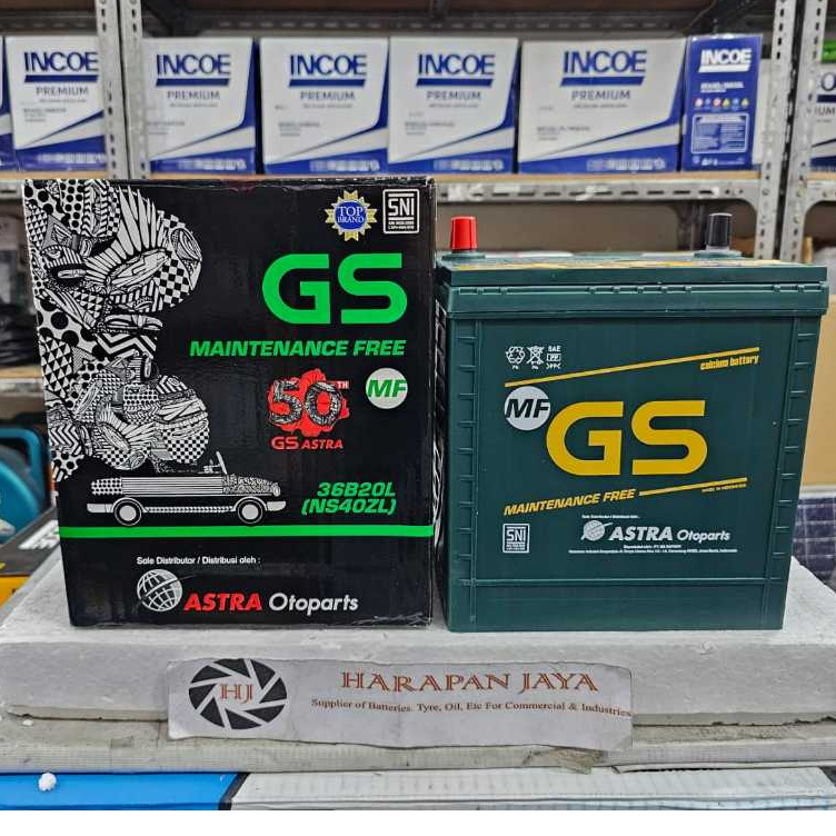 Jual AKI MOBIL GS ASTRA MF 36B20L / NS40ZL (35 AH) (KERING) | Shopee Indonesia