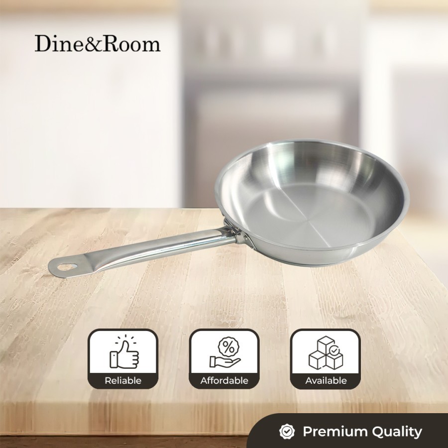 Jual Frying Pan Stainless Steel Premium Quality / Panci / Penggorengan Masak / Diro | Shopee ...