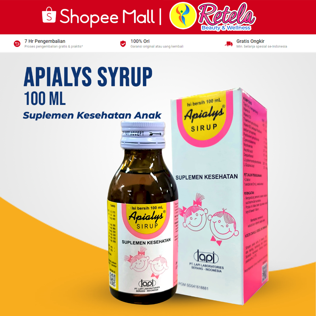Jual Apialys Drops 10 ml - Apialys Syrup 100 ml / Suplemen Kesehatan ...