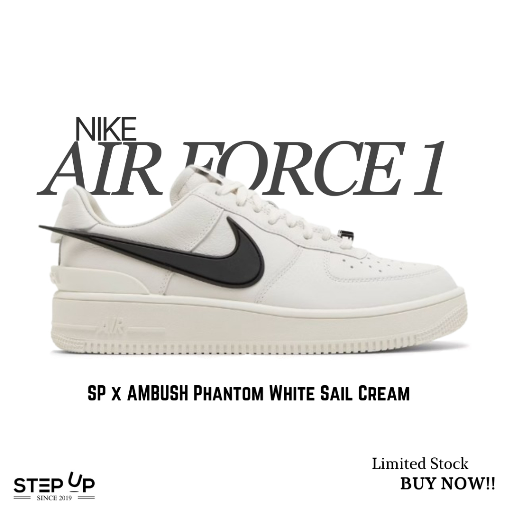 Jual Sneakers Nike Air Force 1 Low SP x AMBUSH Phantom White Sail Cream ...