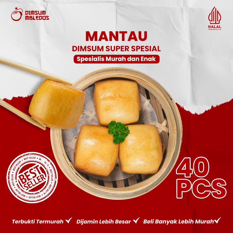 Jual Dimsum Mantau / Mantou - Frozen Food Halal Mbledos Super Premium ...