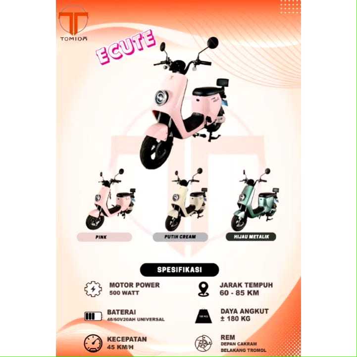 Jual Sepeda Motor Listrik Tomida ECUTE Moped Electric U winfly Solos ...