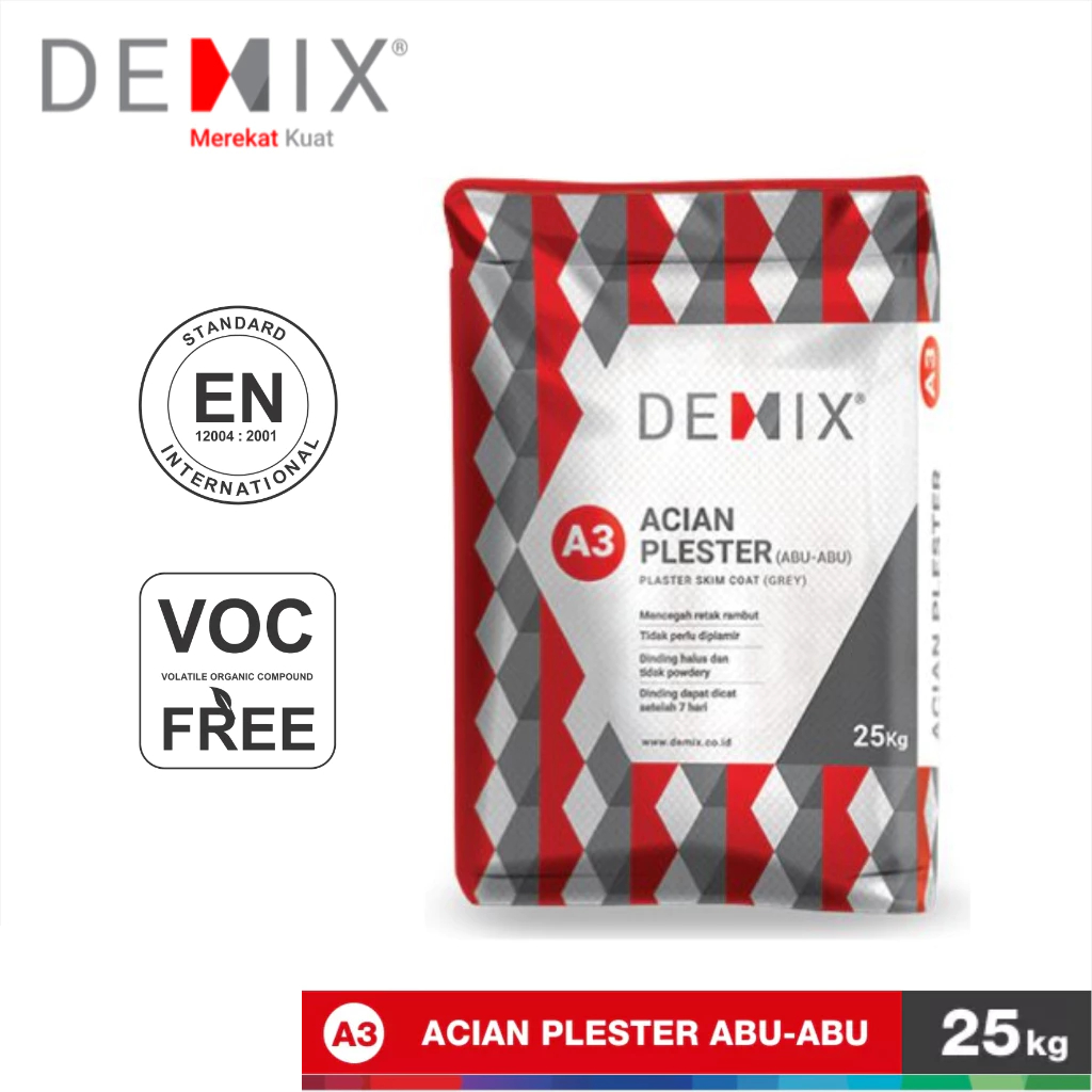 Jual Semen Instan DEMIX A3 Acian Plester Abu-Abu Mortar Instant Cement ...