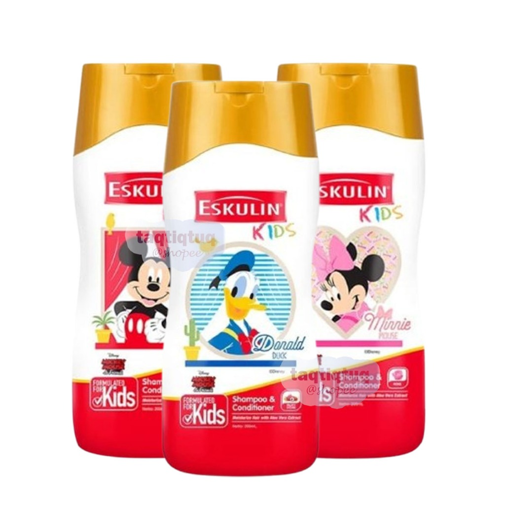 Jual ESKULIN Kids Shampoo & Conditioner 200ml Donald Mickey Mouse ...