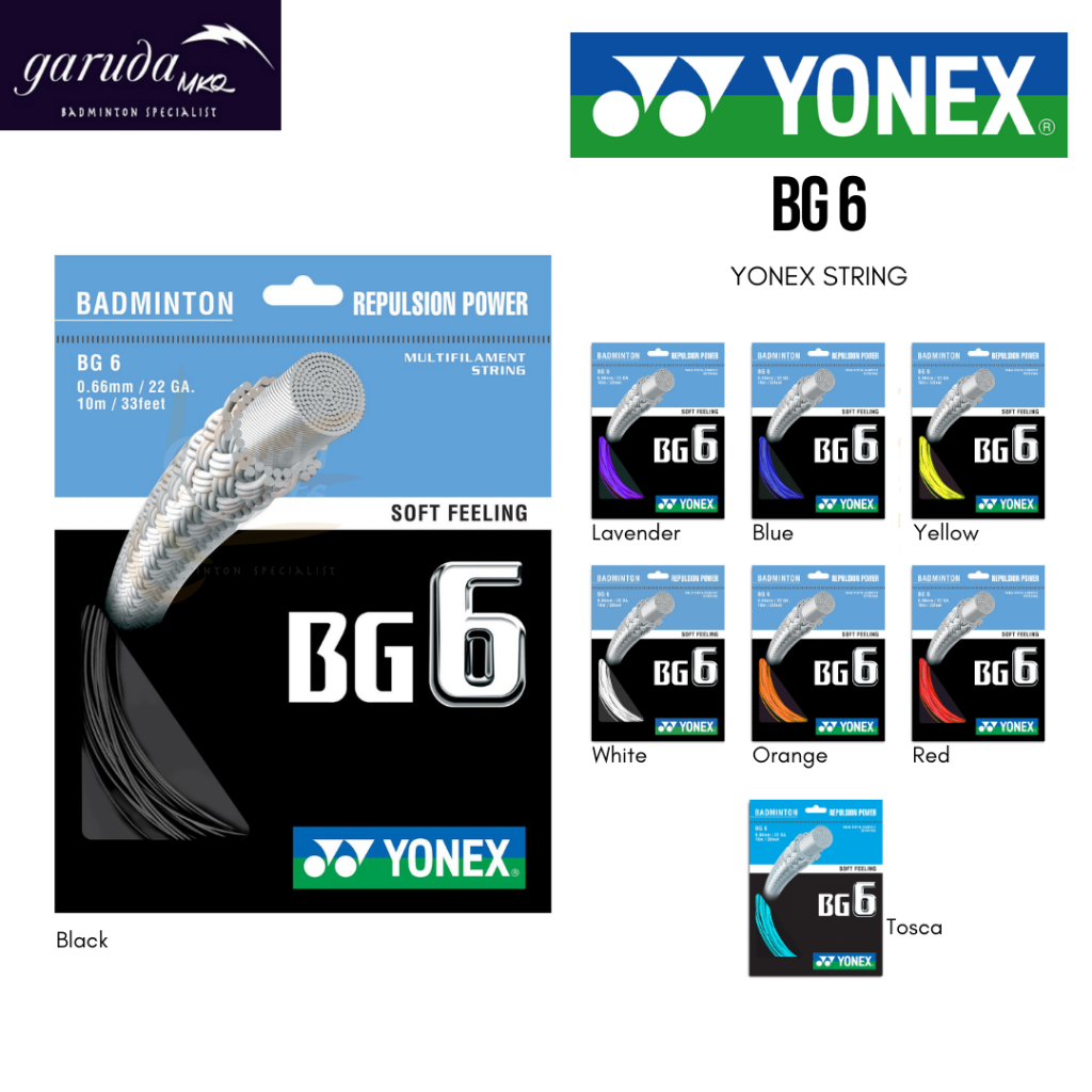 Jual Senar Yonex BG 6 / Senar Raket Bulutangkis BG6 / Badminton String Yonex BG 6 | Shopee Indonesia