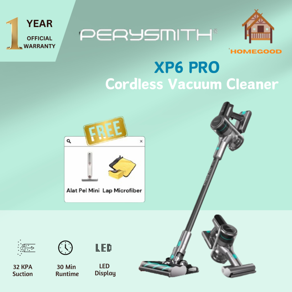 Jual PerySmith XP6 Pro Cordless Vacuum Cleaner Perysmith Handheld 3 in1 ...