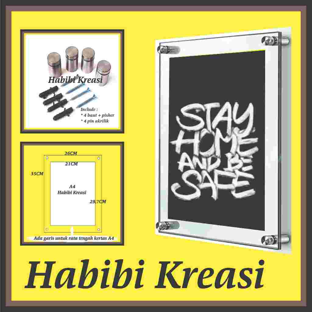 Jual Bingkai Dinding A4 Akrilik frame dinding akrilik mading bingkai ...