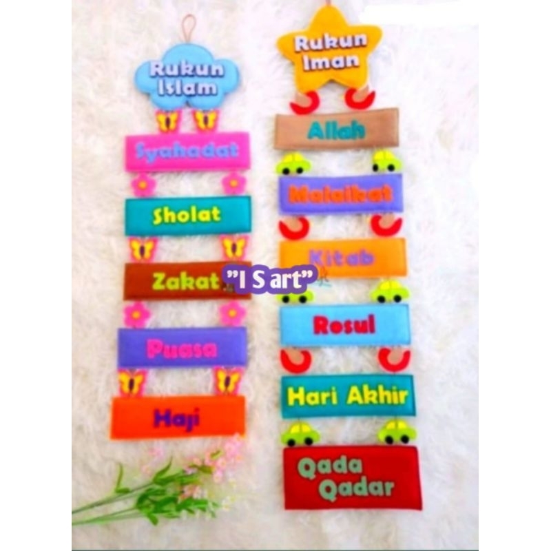 Jual Hiasan Kelas/Rukun Iman/Rukun Islam/Hiasan Dingding/Hiasan Pintu ...
