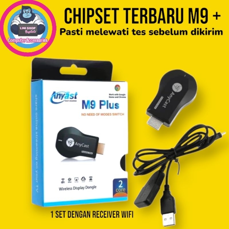 Jual Anycast M9 plus HDMI Dongle Anycast WIFI Display TV Wireless ...