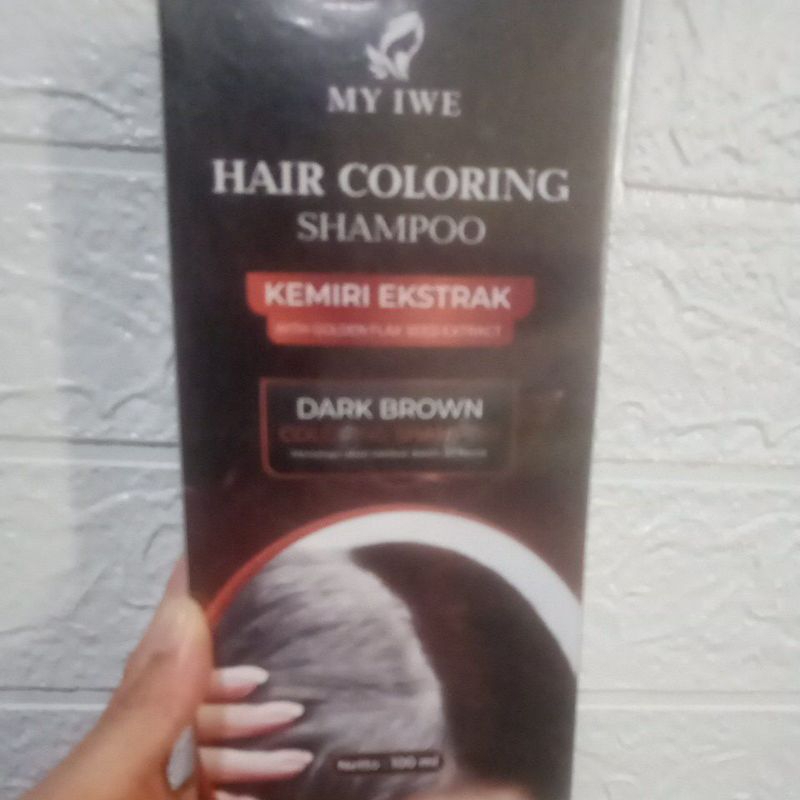 Jual My Iwe Sampo Uban,Hair coloring Shampo Dark Brown 100 ml, Shampo ...