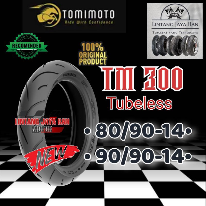 Jual (free warping) Ban motor metik ring 14 tubeless TOMIMOTO TM 300 80 ...