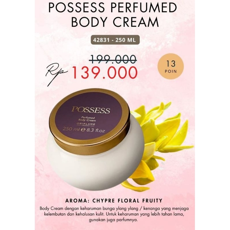 Jual Oriflame Posses Perfumed Body Cream | Shopee Indonesia