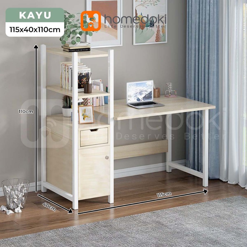 Jual Homedoki Meja Komputer Minimalis/Meja belajar/Meja kerja/ Meja Gaming/Meja Kantor | Shopee ...
