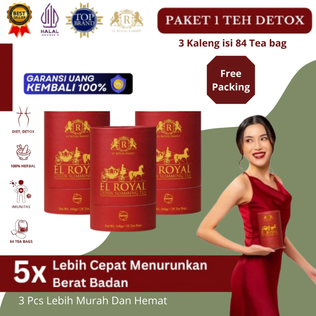 Jual El Royal Detox Slimming Tea - Teh Detox 3 Pcs - Solusi Langsing ...