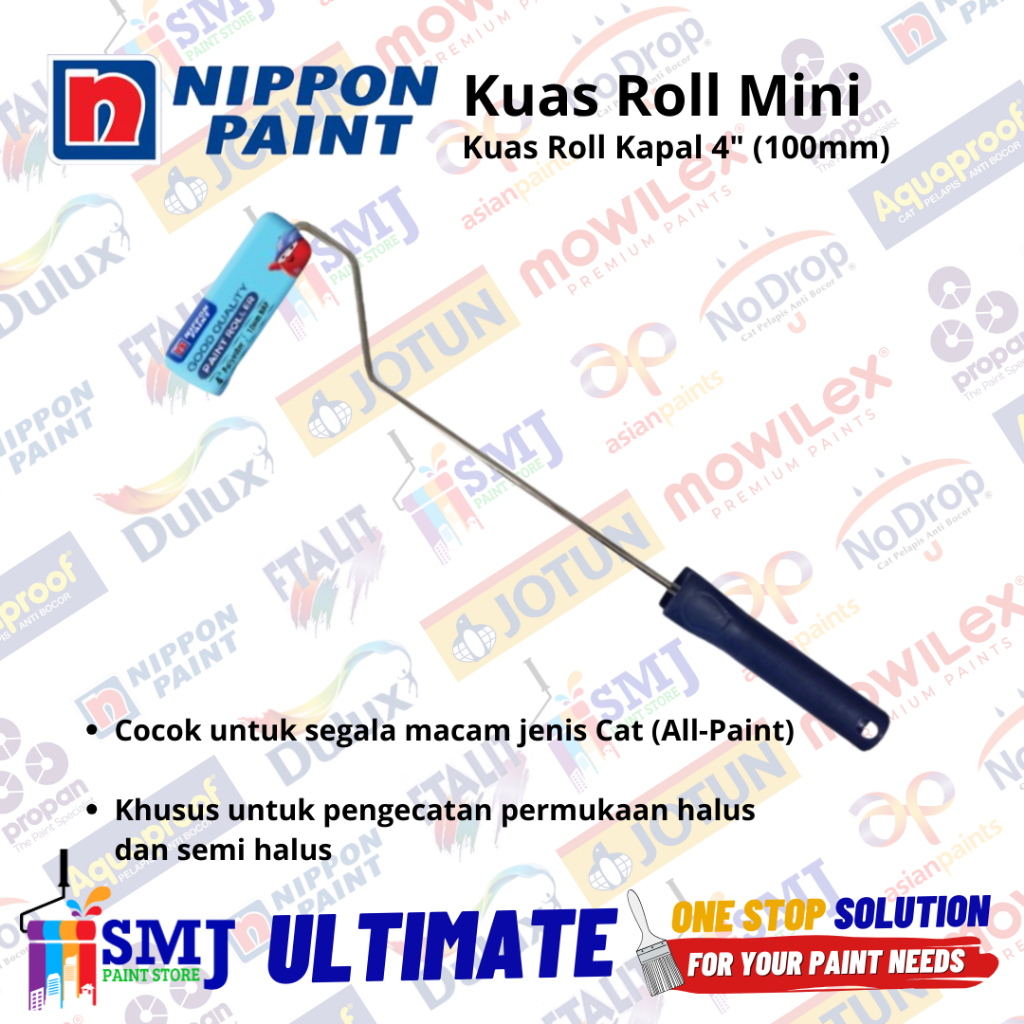 Jual Kuas Roll Cat Tembok Serbaguna NIPPON PAINT All Paint 110mm ...