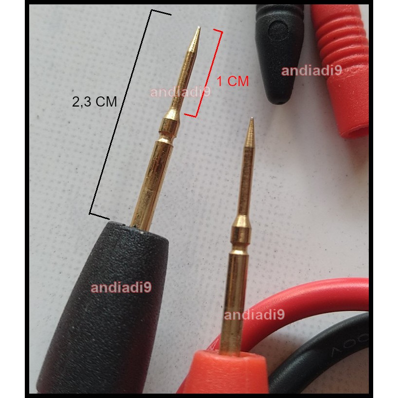 Jual KABEL PROBE TEST MULTIMETER AVOMETER UJUNG LANCIP 20A 1000V ...