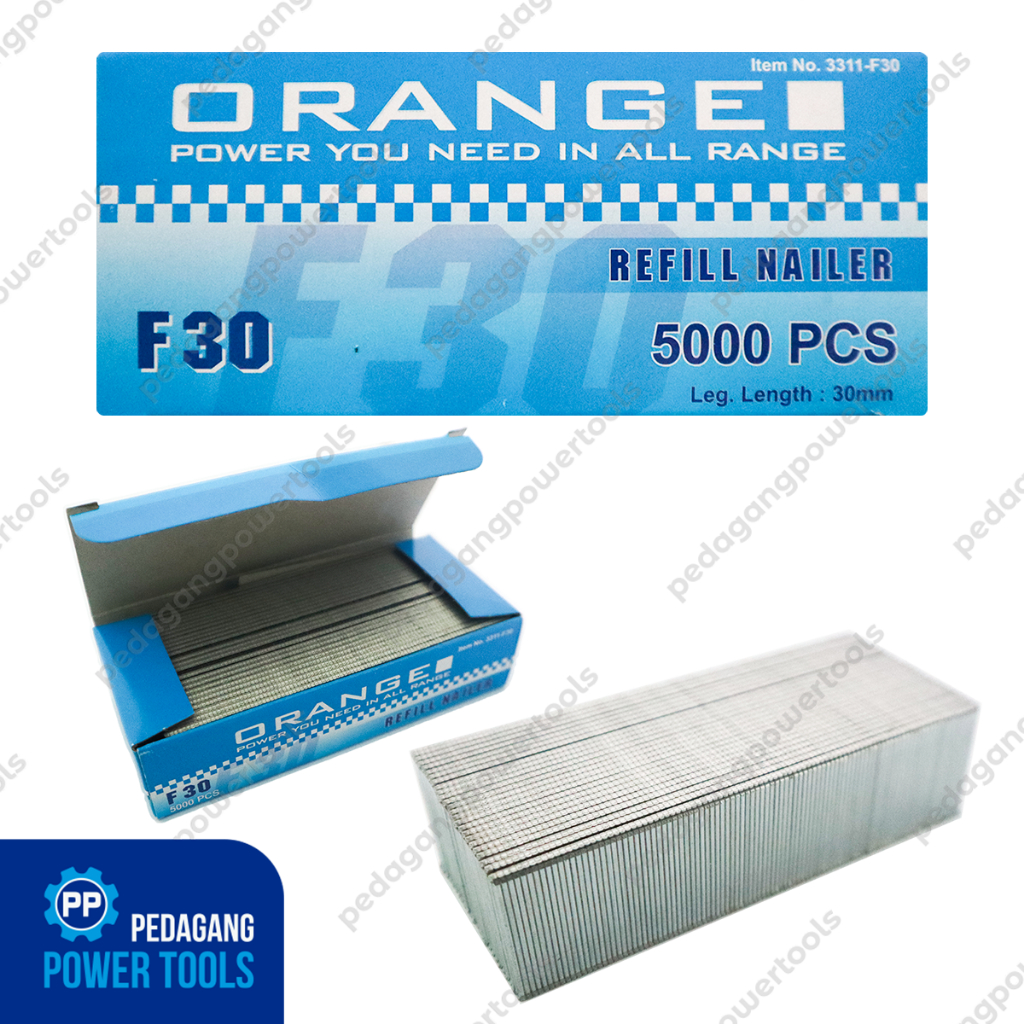Jual ORANGE F30 ISI STAPLES MESIN PAKU TEMBAK REFILL AIR NAILER STAPLER ...