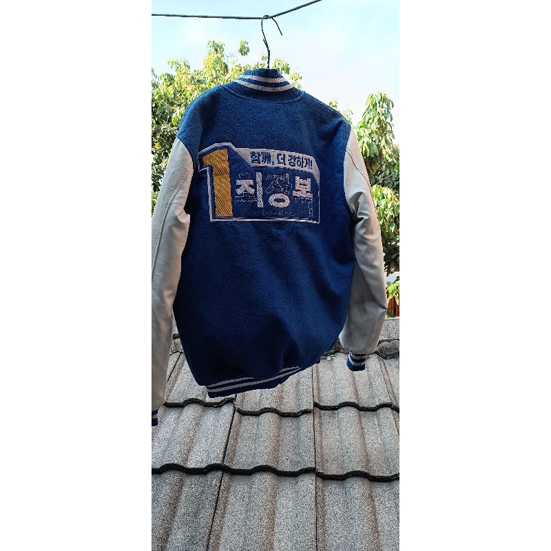 Jual jaket korea varsity kulit | Shopee Indonesia