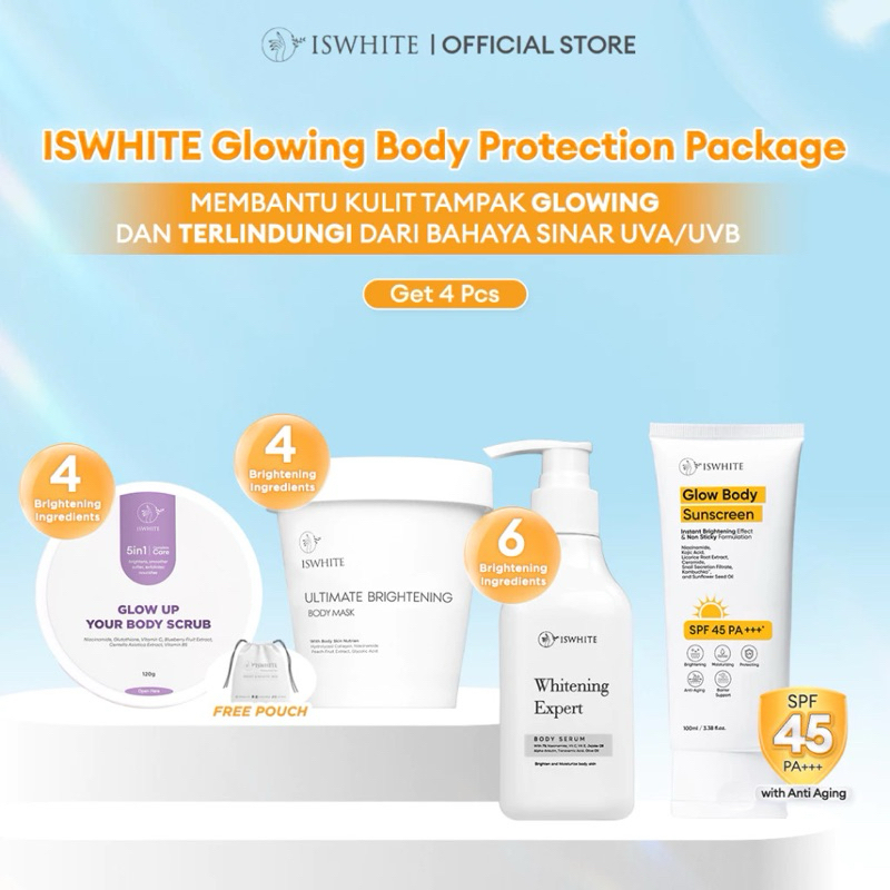 Jual ISWHITE Masker Badan | Body Mask Whitening Ultimate 70gr 200gr ...