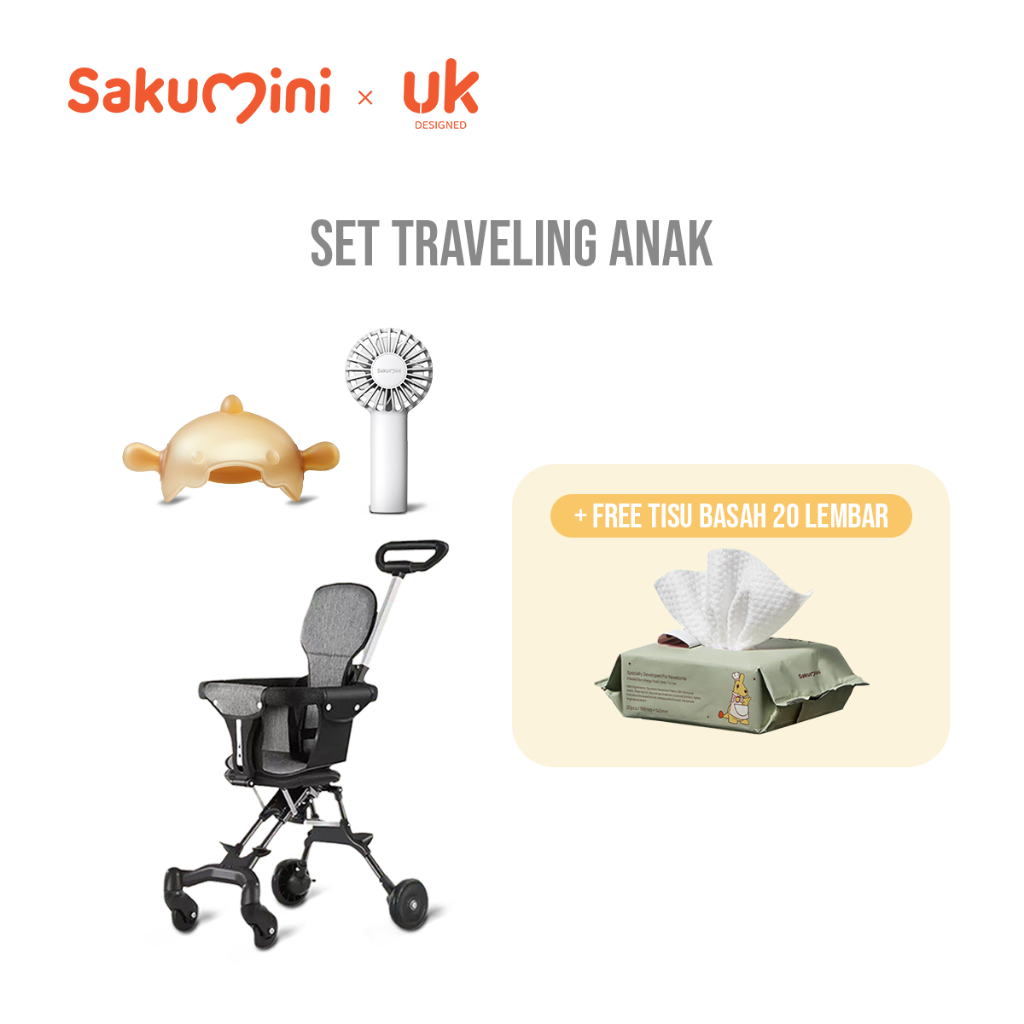 Jual Sakumini Bundling Set Travel Anak Stroller Portable Foldable ...