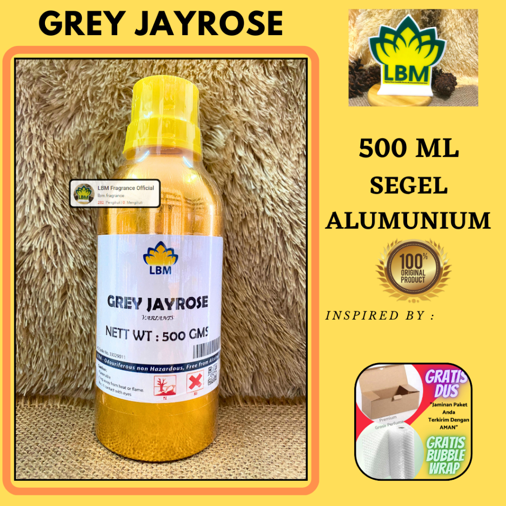 Jual Bibit Parfum GREY JAYSORE 500 ML SEGEL Alumunium LBM Fragrance - PERFUME | Shopee Indonesia
