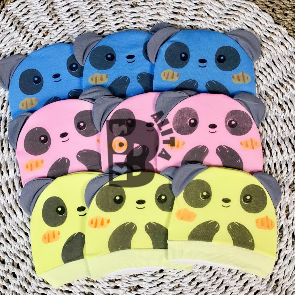 Jual HAPPY BABY Topi bayi newborn SERIES CUTE PANDA / topi bayi motif ...