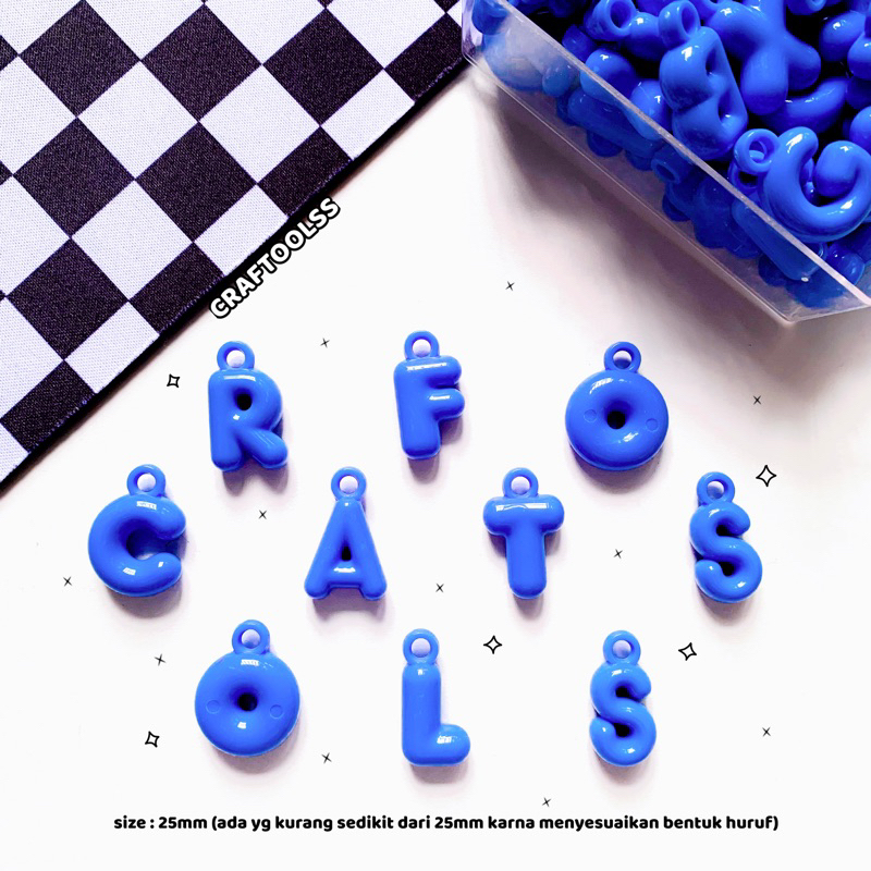 Jual BANDUL MANIK HURUF / LIONTIN HURUF BIRU TUA | Shopee Indonesia