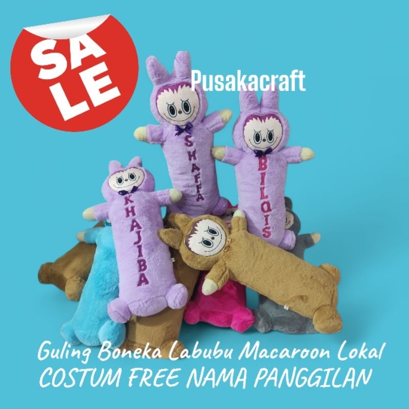 Jual Guling Boneka Labubu Costum Free Nama 65cm | Shopee Indonesia