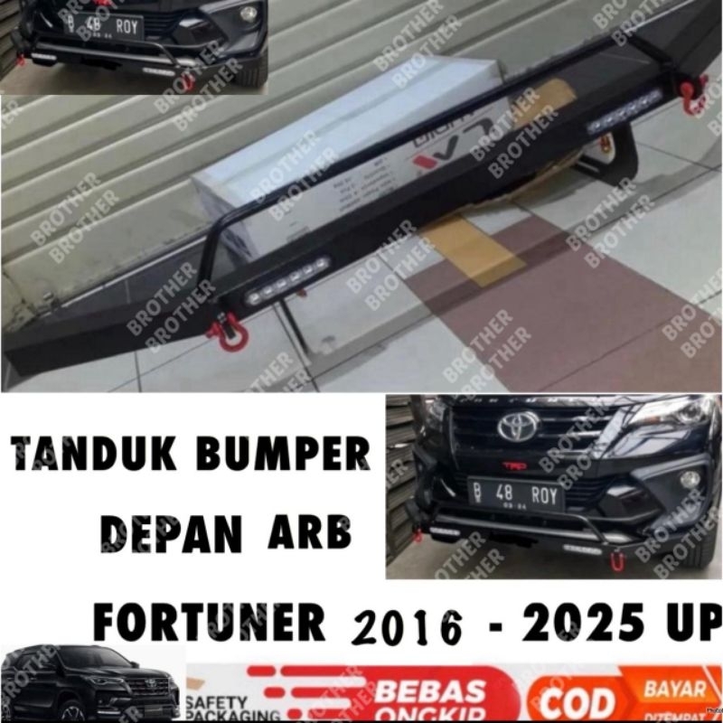 Jual Tanduk Towing Bumper Depan Fortuner 2016 2018 2024 2025 2026 ARB Lampu - LED | Shopee Indonesia