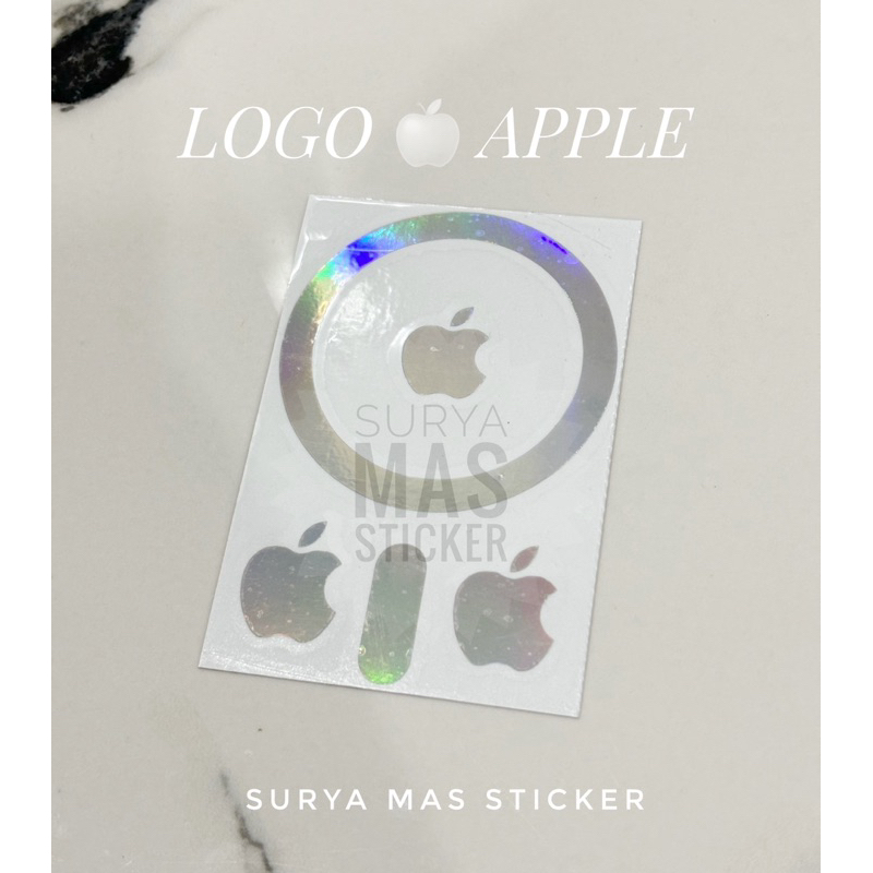Jual stiker logo iphone apple magsafe wireless charging hologram ...