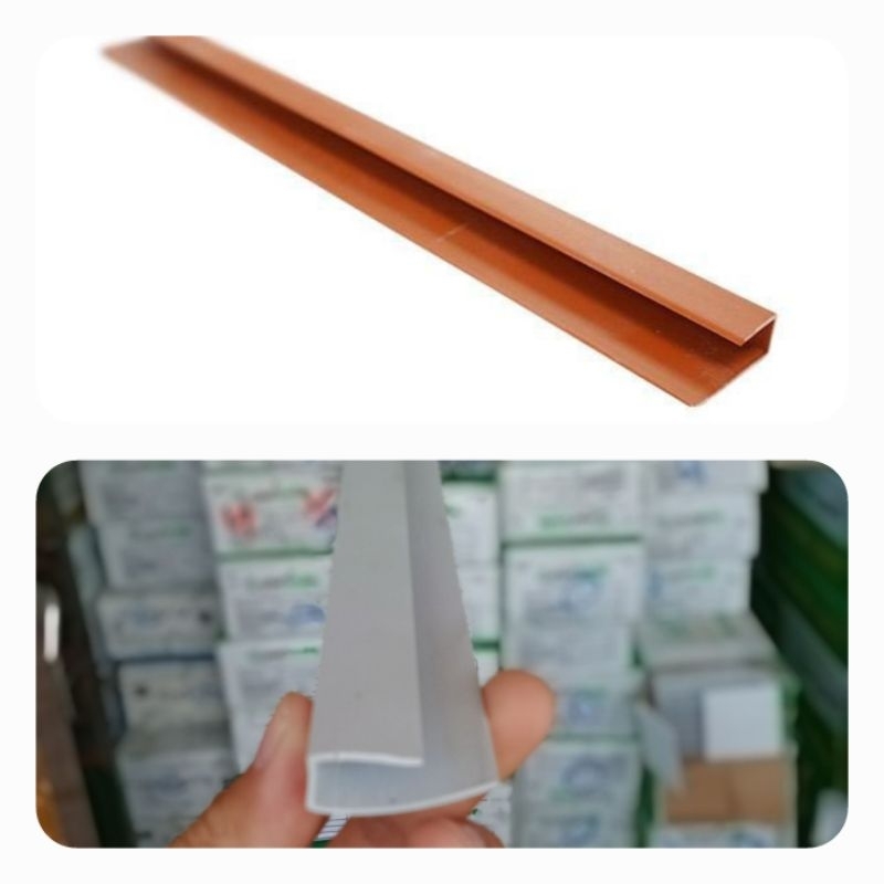 Jual List Perapian PVC List Penutup PVC Coklat dan Putih | Shopee Indonesia