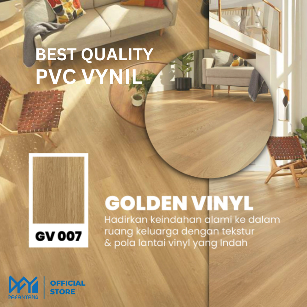Jual GOLDEN 36pcs Lantai Vynil Stiker 91.4cmX15.2cm Tebal 1.2mm Vinyl ...
