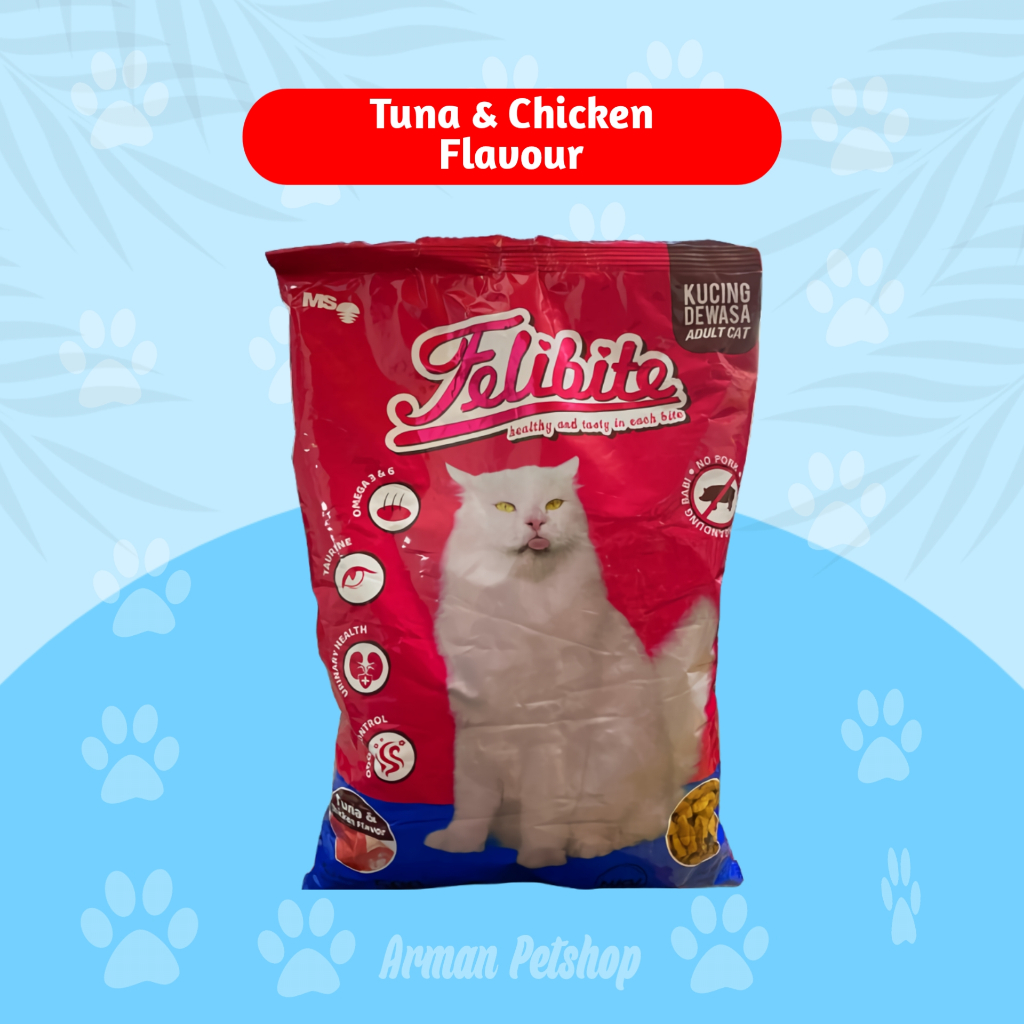 Jual Felibite Merah Tuna & Chicken Flavour Makanan Kering 500g | Shopee ...